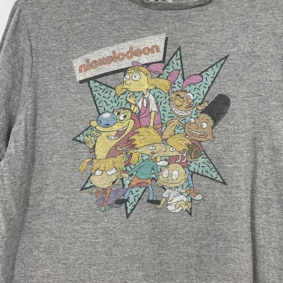 Nickelodeon | Tops | Nickelodeon 9s Cartoons Rugrats Hey Arnold Grey ...